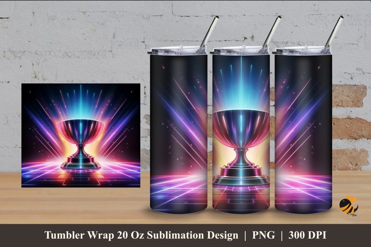 Luxury Trophy Tumbler Wrap Sublimation Design 4