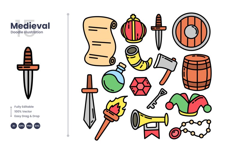 Medieval Doodle Set