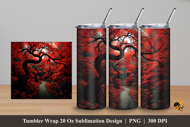 3D Maple Tree Tunnel Tumbler Wrap Sublimation (3523792)