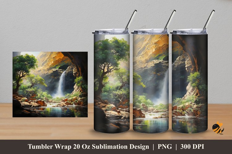 Naturally Dark Tumbler Wrap Sublimation Design 5