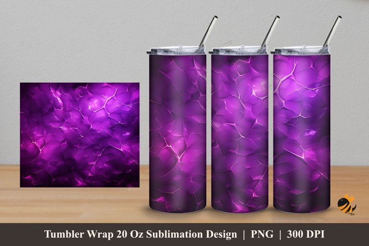 Neon Purple Tumbler Wrap Sublimation Design 5