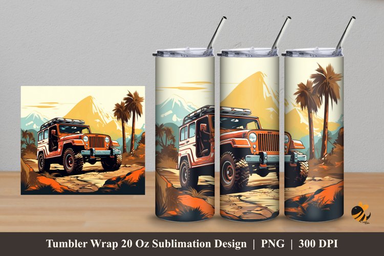 Touring Car Tumbler Wrap Sublimation Design 5 (4659832)