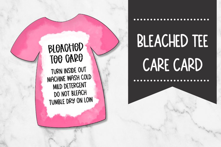 Pink | Bleached T-Shirt Care Card