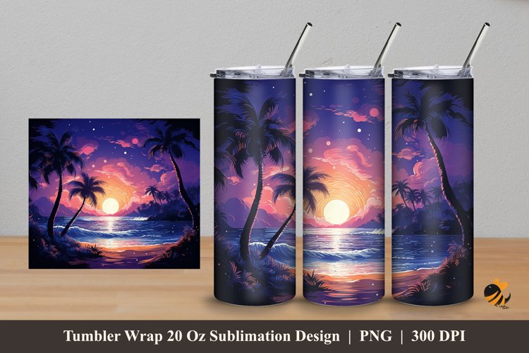 Cold Night Tumbler Wrap Sublimation Design 5