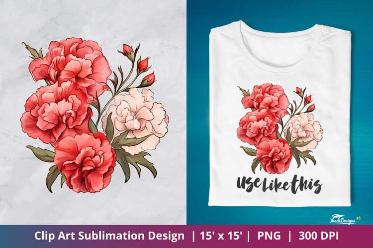 Beautiful Flower Clip Art Sublimation 5 (2892437)