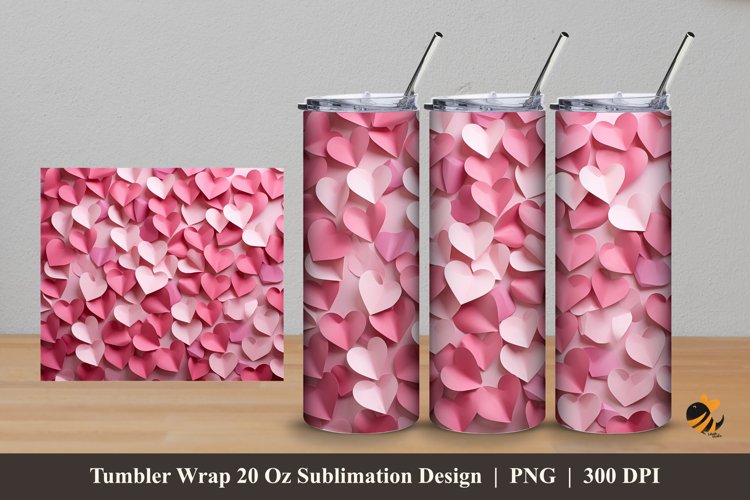 Affection Love Tumbler Wrap Sublimation Design 5