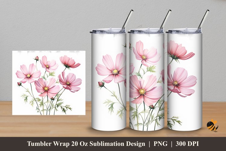 Choca Mocha Cosmos Tumbler Wrap Sublimation Design (3032179)