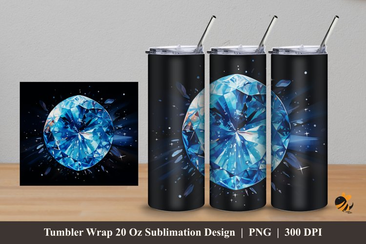 Blink Diamond Tumbler Wrap Sublimation Design 5