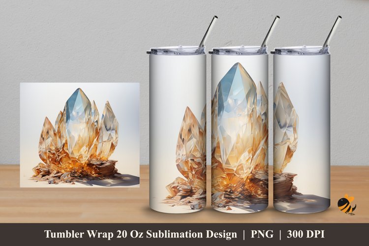 Diamond Stone Tumbler Wrap Sublimation Design 5