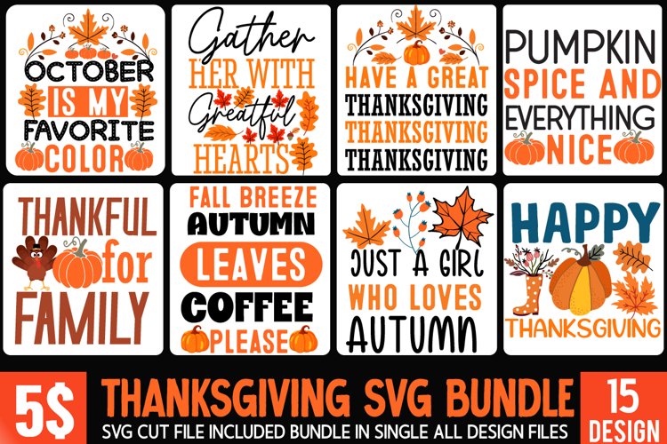 Thanksgiving SVG Bundle,Thanksgiving Sublimation Bundle