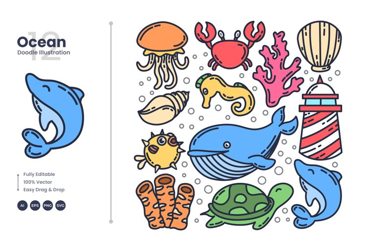 Ocean Doodle Set