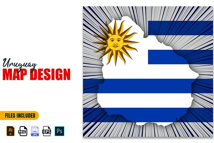 Uruguay Independence Day Map Design