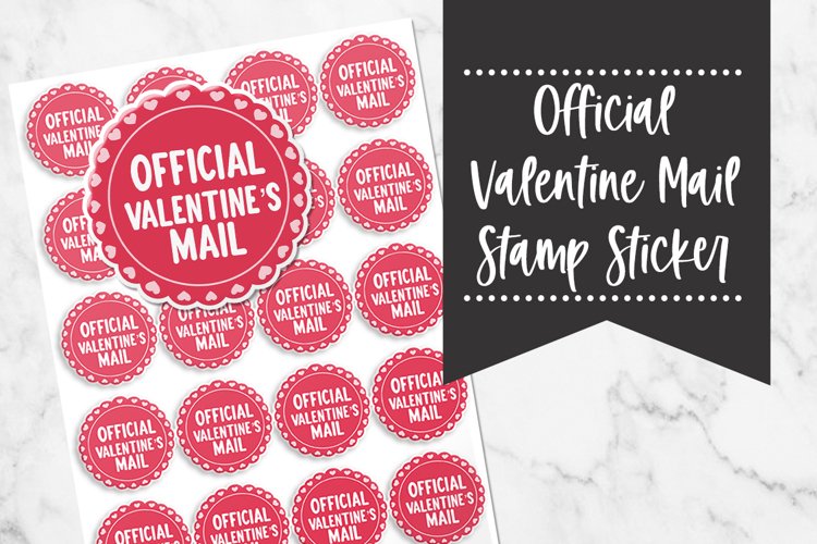 Official Valentine's Mail Stamp Stickers