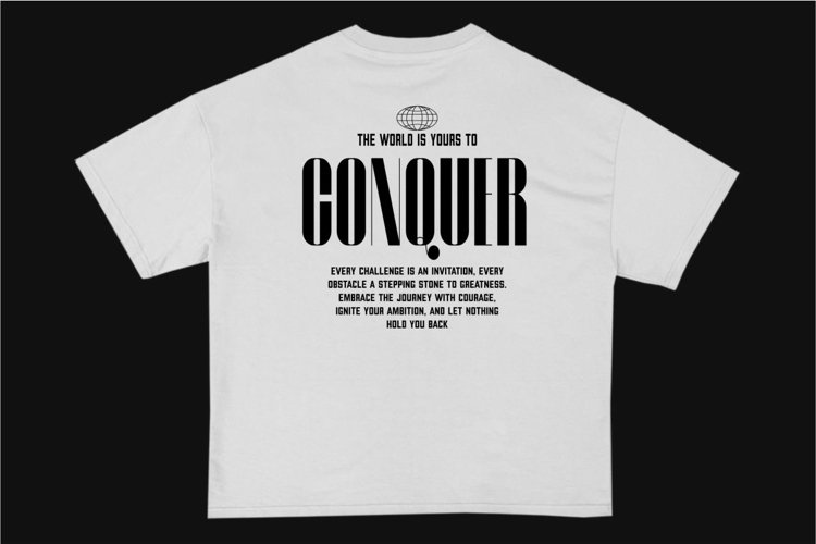 Conquer Streetwear Typography T-shirt Design