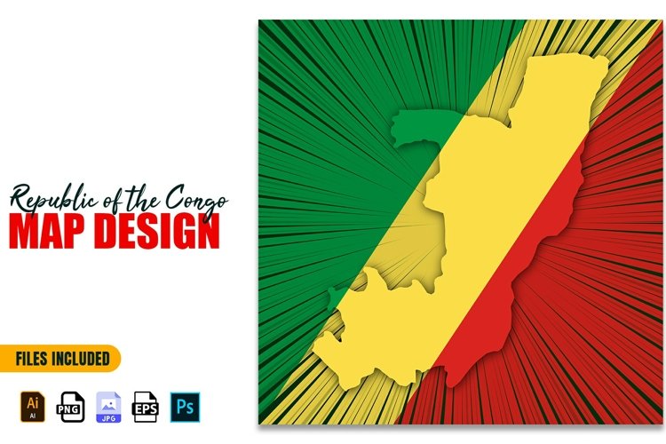 Republic of the Congo Independence Day Map Design