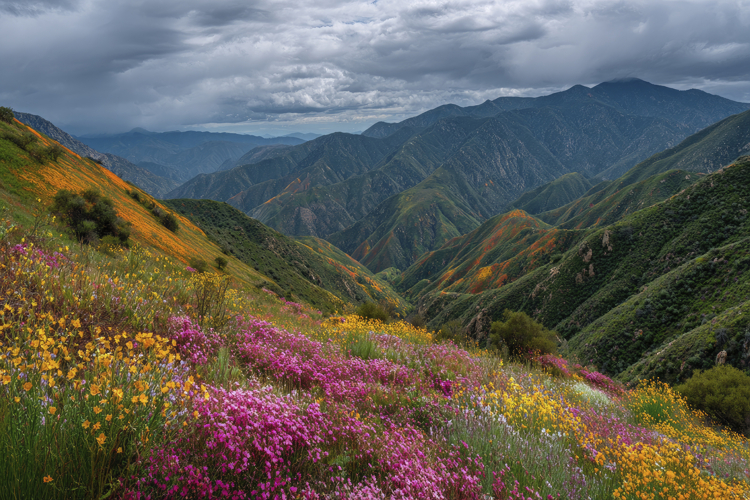 Wildflower Field Nature Landscape Background