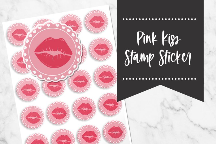 Pink Kiss Stickers