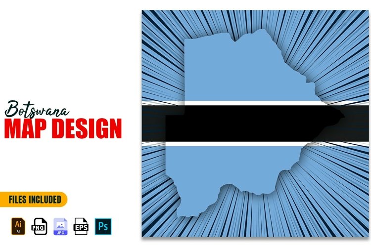 Botswana Independence Day Map Design