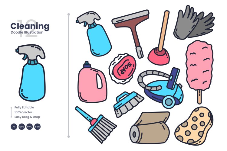 Cleaning Doodle Set