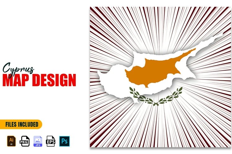 Cyprus National Day Map Design