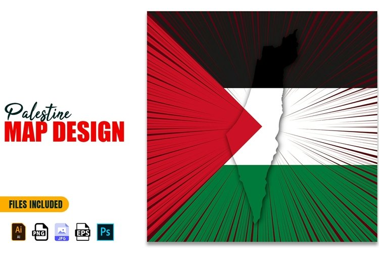 Palestine National Day Map Design
