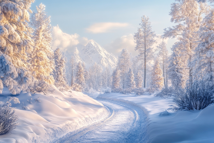 Winterscape Background Wallpaper