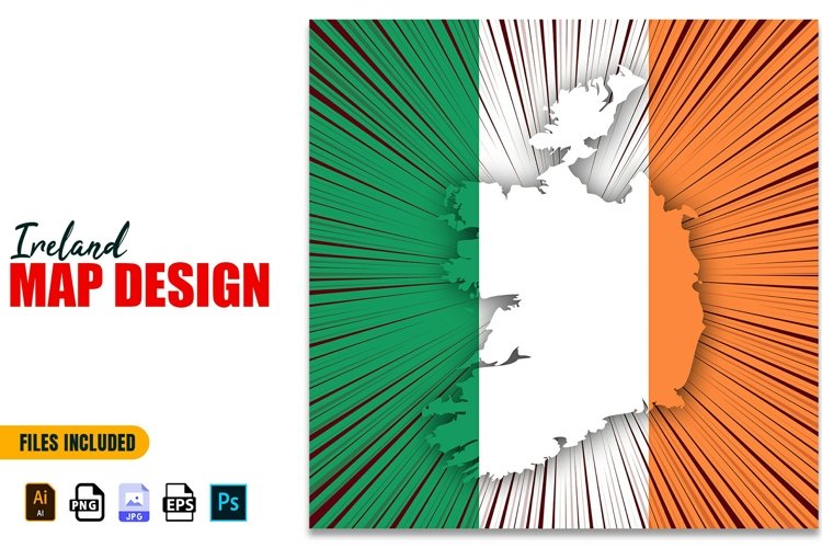 Ireland National Day Map Design
