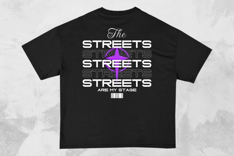 The Streets Streetwear Typography T-shirt Design