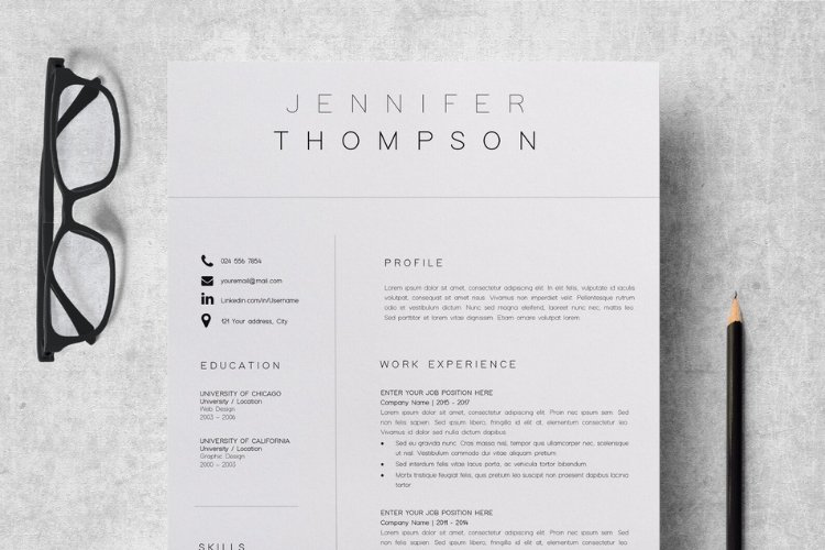 Simple Resume Template Word | CV Template Jennifer (2077917) | Resume ...
