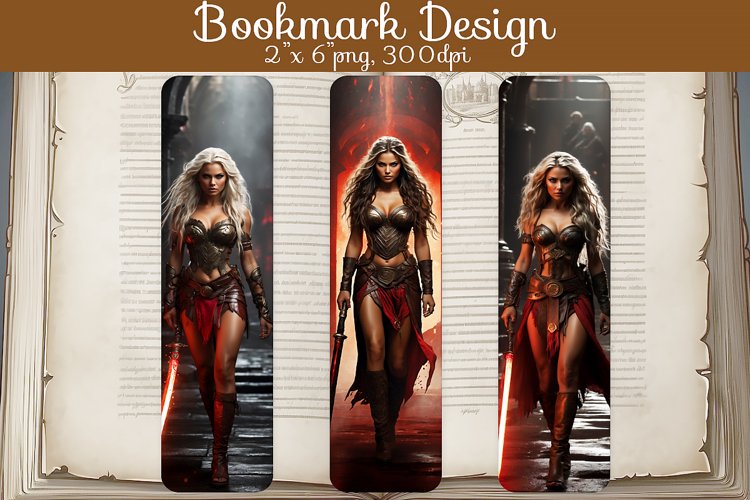 Girl barbarian Bookmark -3 png files
