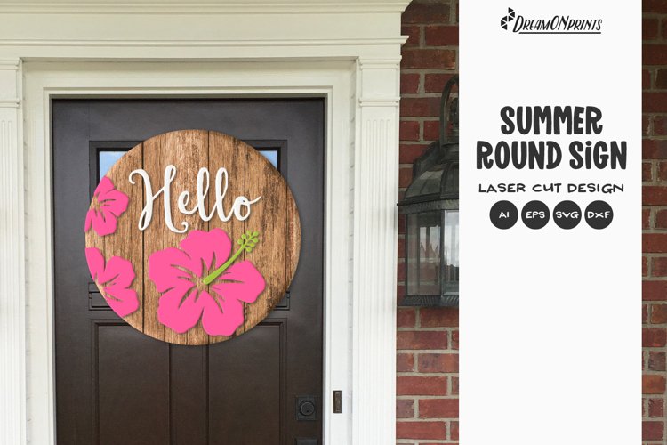 Round Welcome Sign Laser Cut Design
