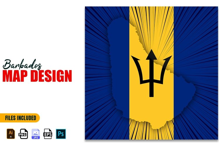 Barbados Independence Day Map Design
