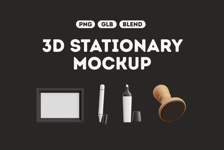 Stationery Mockup 3D Kit Pack 4
