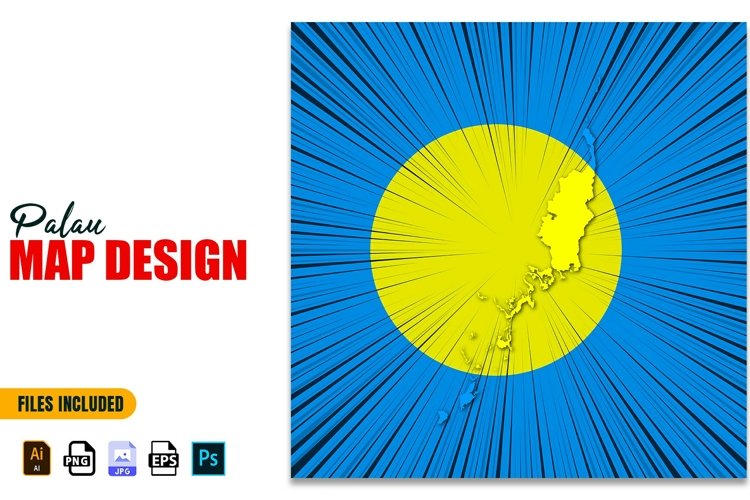 Palau National Day Map Design