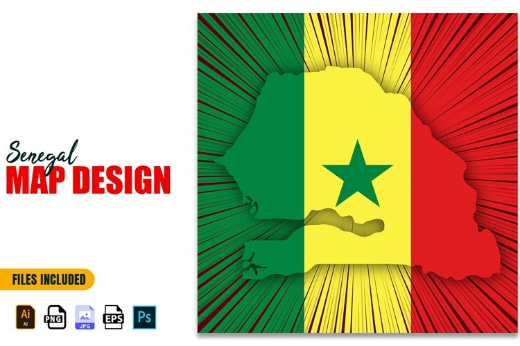 Senegal Independence Day Map Design