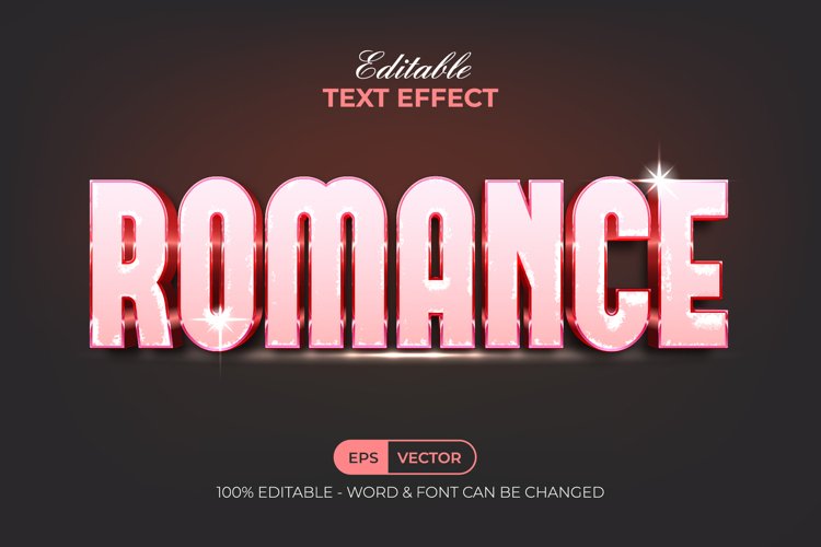 Romance Text Effect Pink Shiny Style