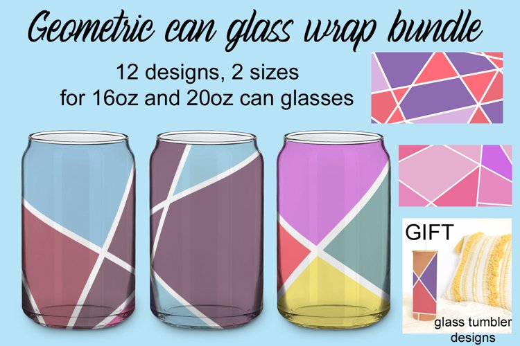Geometric can glass wrap bundle
