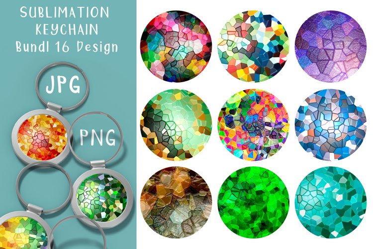 A set of round keychains. Keychain Sublimation (1901989)
