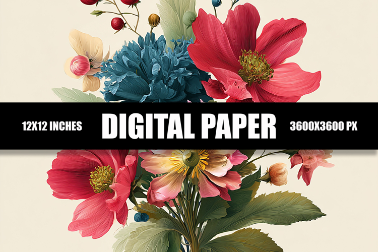Floral Digital Paper (6084022)