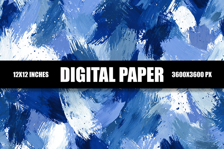 Paint Strokes Digital Paper (6078577)