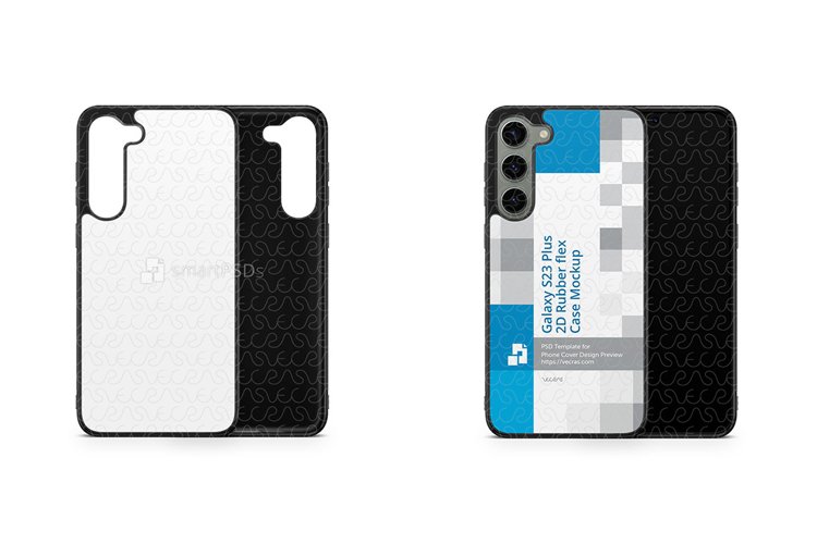 Galaxy S23 Plus 2023 2d Rubber Flex Case Design Mockup