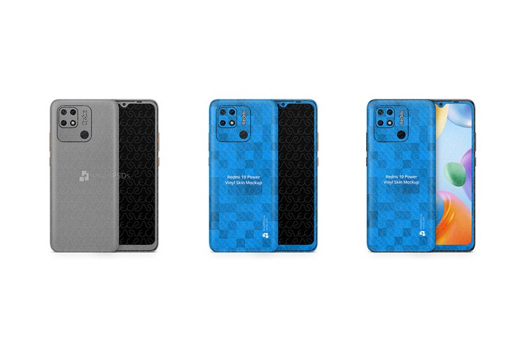 Redmi 10 Power 2022 PSD Skin Mockup Template