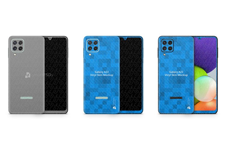 Galaxy A22 2021 PSD Skin Mockup Template