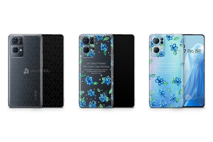 Oppo Reno 7 Pro 5G 2021 TPU Clear Case Mockup