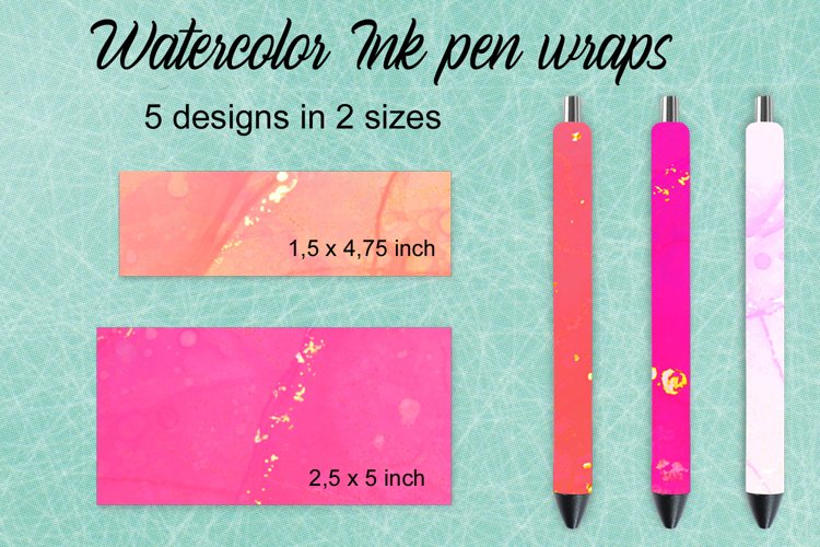 Watercolor ink pen wraps