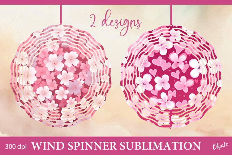 Valentines Day Wind Spinner PNG. Pink Wind Spinner PNG