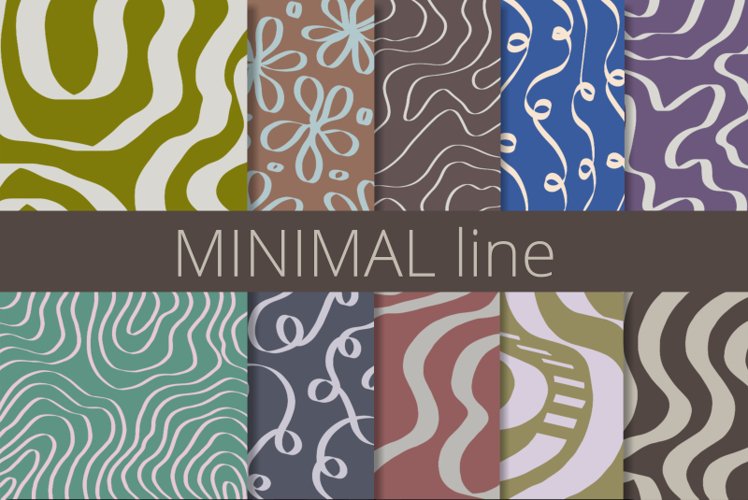 Minimal Calligraphy Line Vector Pattern Papers