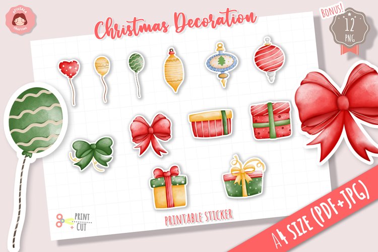Christmas Decoration Sticker Sheet | Christmas (2343887)