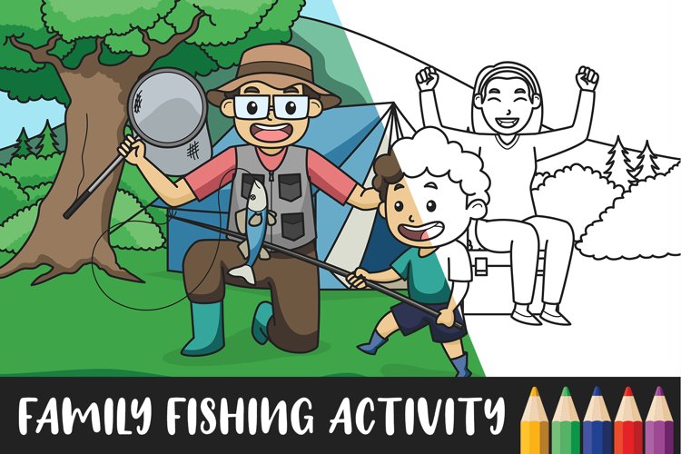 Camping Coloring Pages | Design Bundles