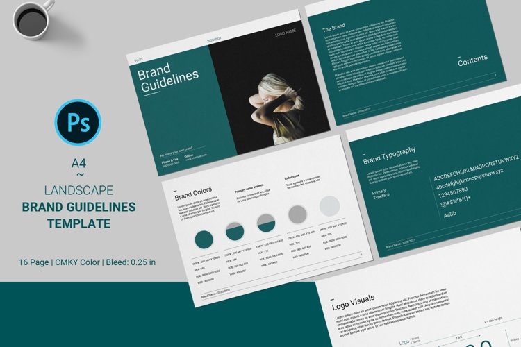 Brand Guidelines Template, Minimal Brand Manual (2069097)